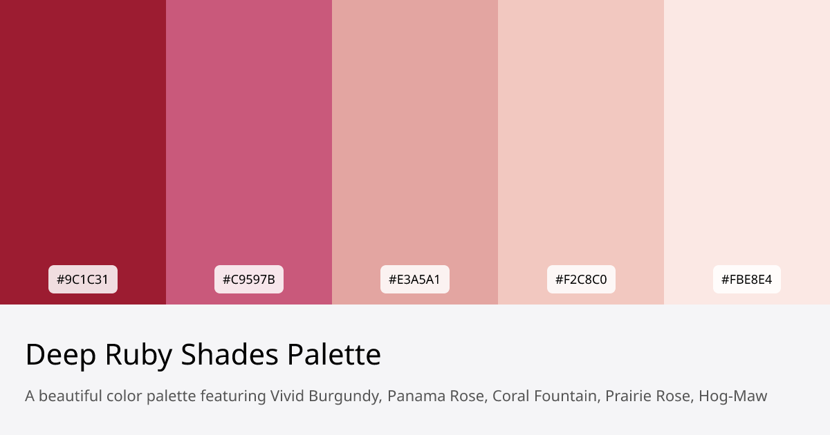 Deep Ruby Shades Color Palette