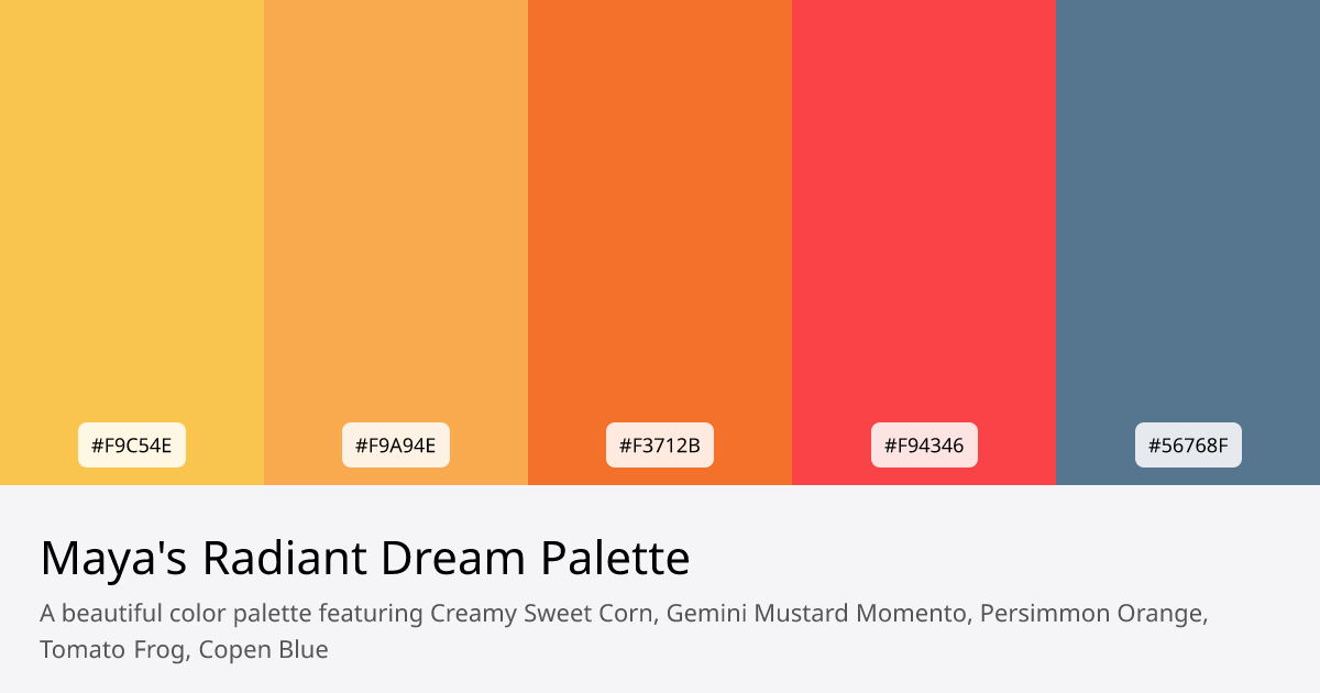 Maya's Radiant Dream Color Palette