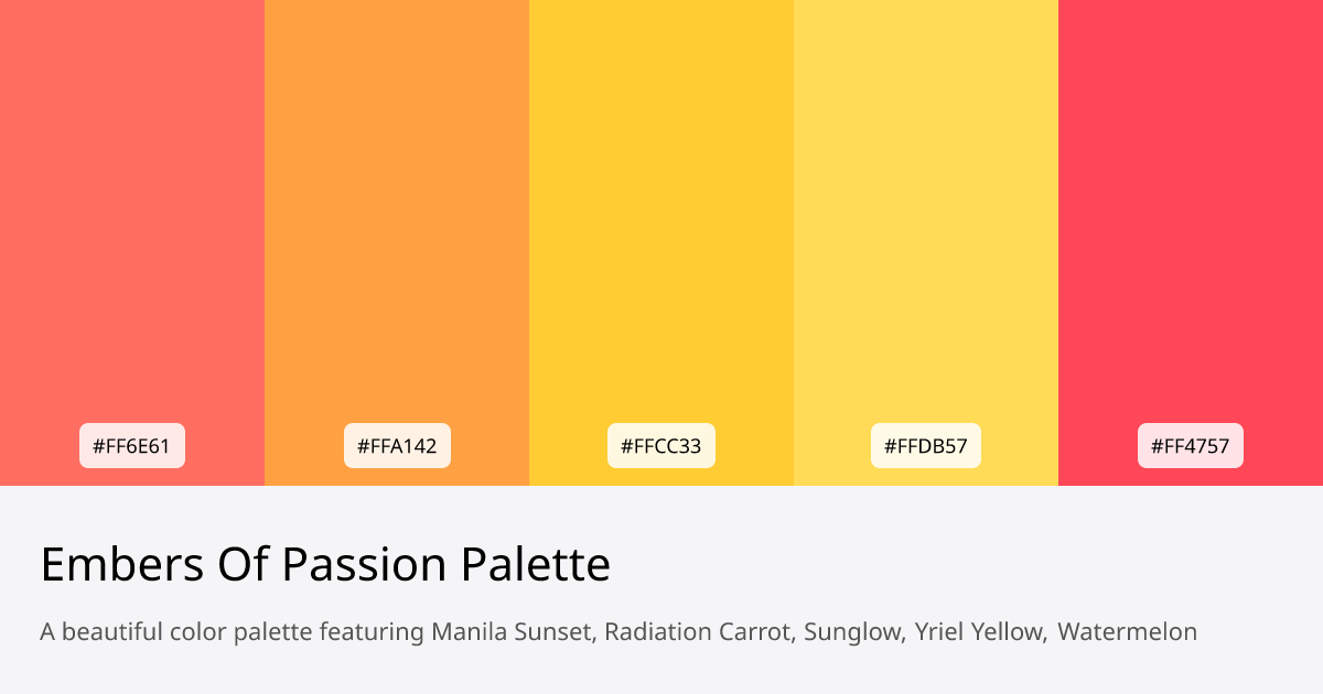 Embers Of Passion Color Palette