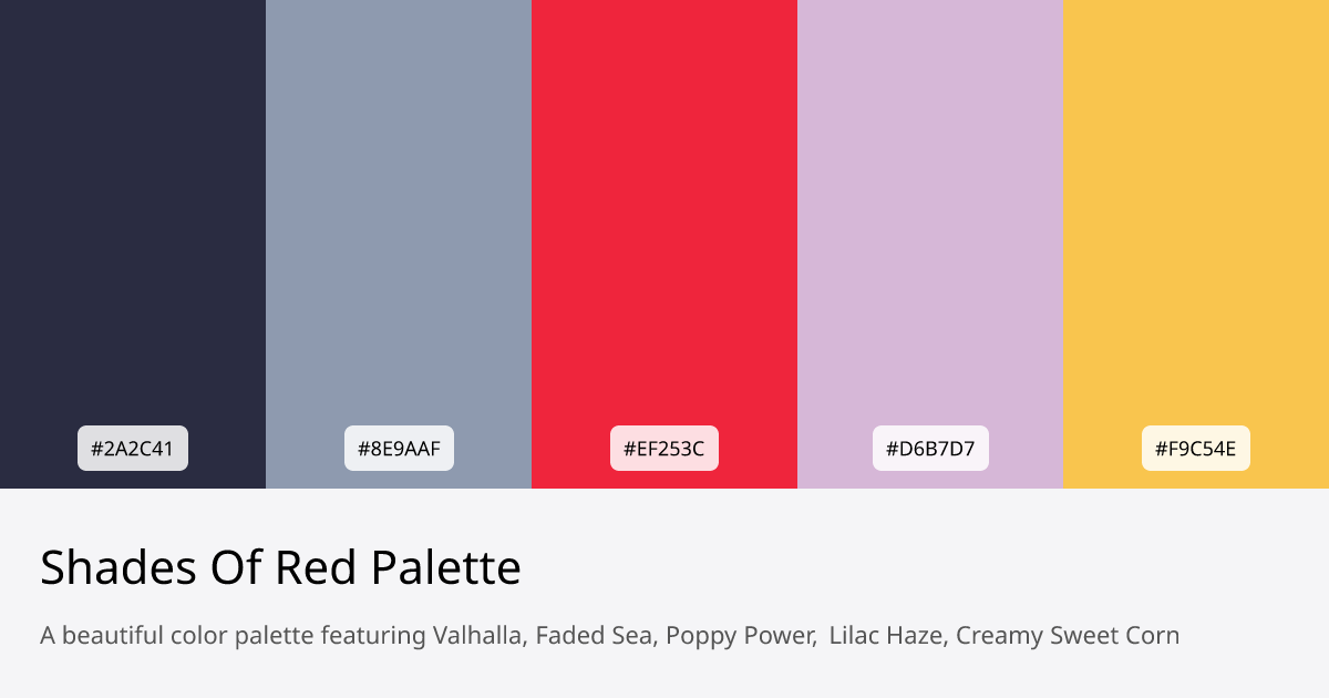 Shades Of Red Color Palette