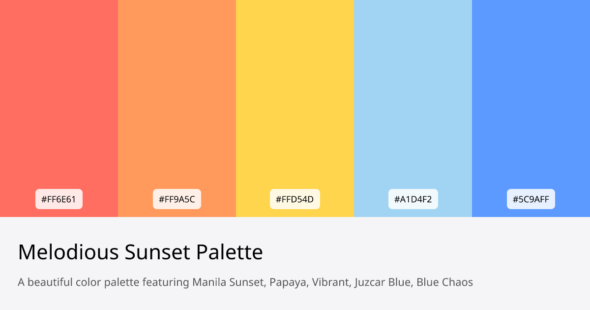 Melodious Sunset Color Palette
