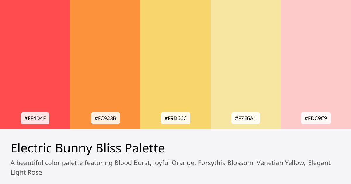Electric Bunny Bliss Color Palette