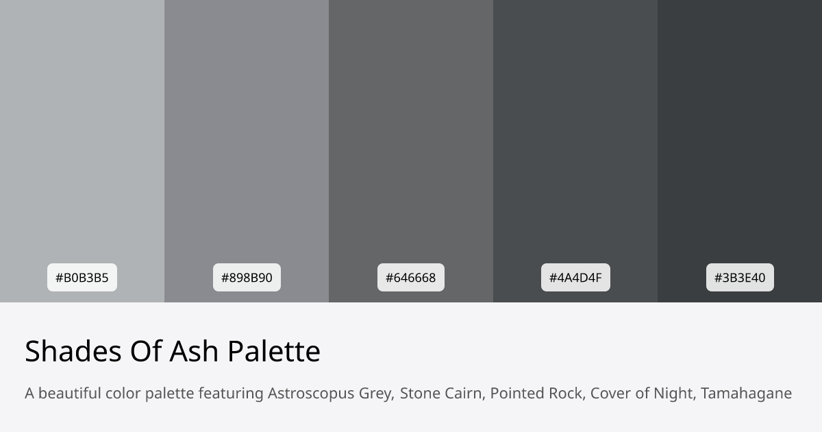 Shades Of Ash Color Palette