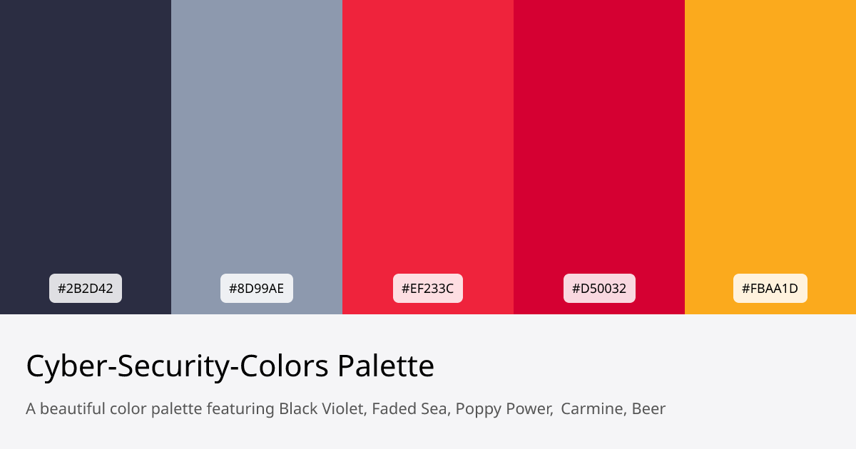 Cyber-Security-Colors Color Palette