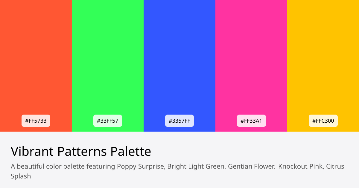 Vibrant Patterns Color Palette