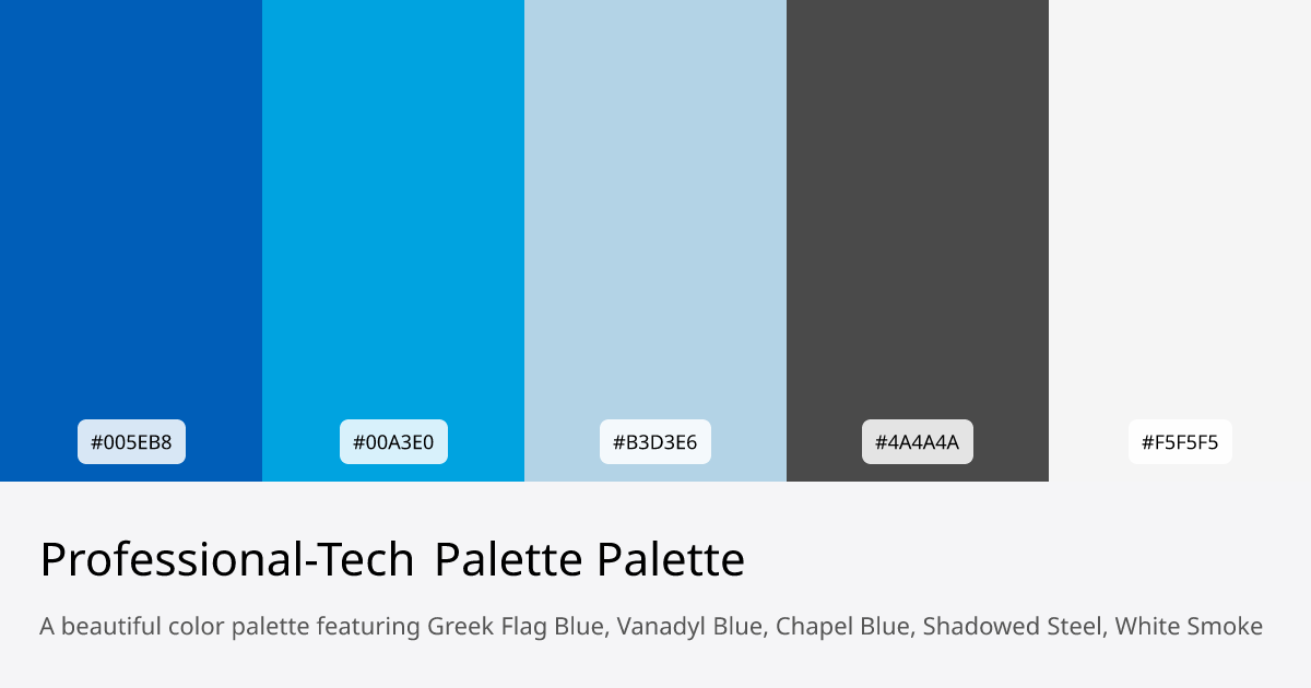 Professional-Tech Palette Color Palette