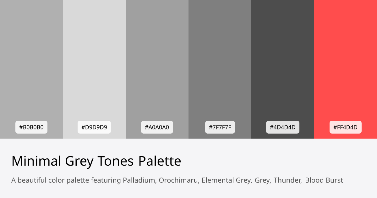 Minimal Grey Tones Color Palette