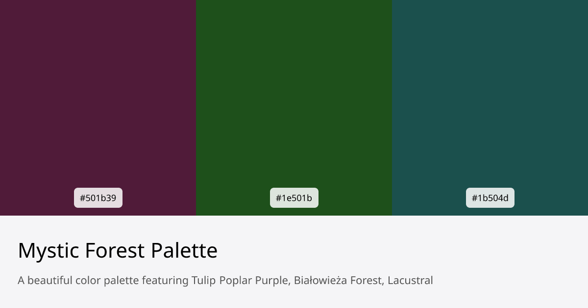 Mystic Forest Color Palette