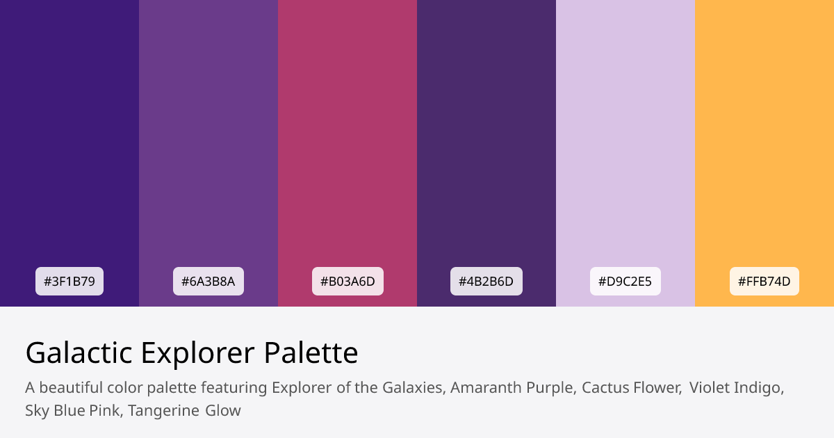 Galactic Explorer Color Palette