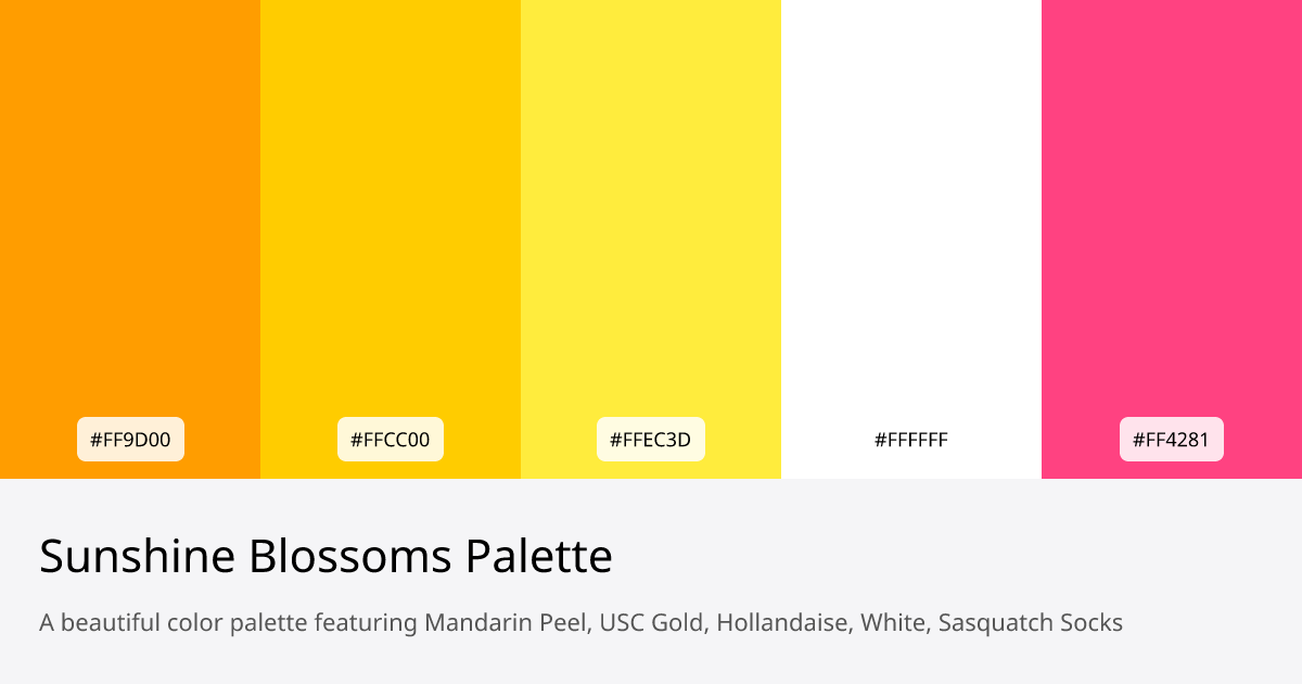Sunshine Blossoms Color Palette