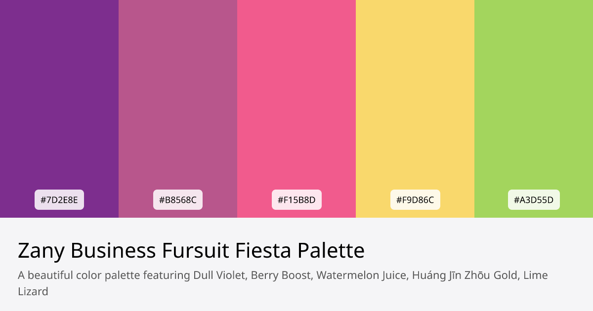 Zany Business Fursuit Fiesta Color Palette