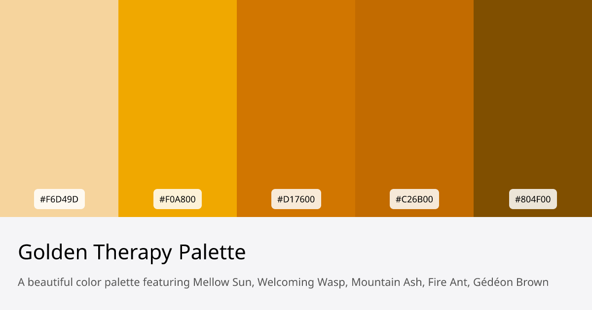 Golden Therapy Color Palette