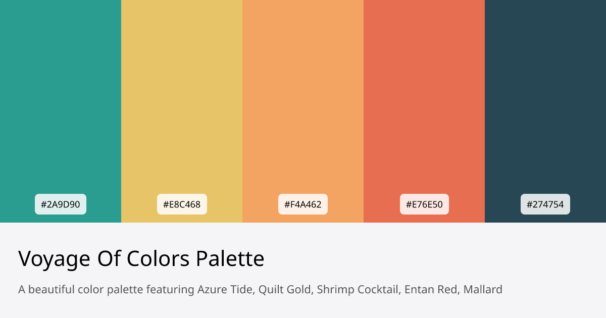 Voyage Of Colors Color Palette