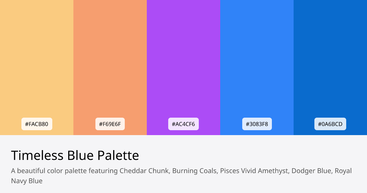 Timeless Blue Color Palette