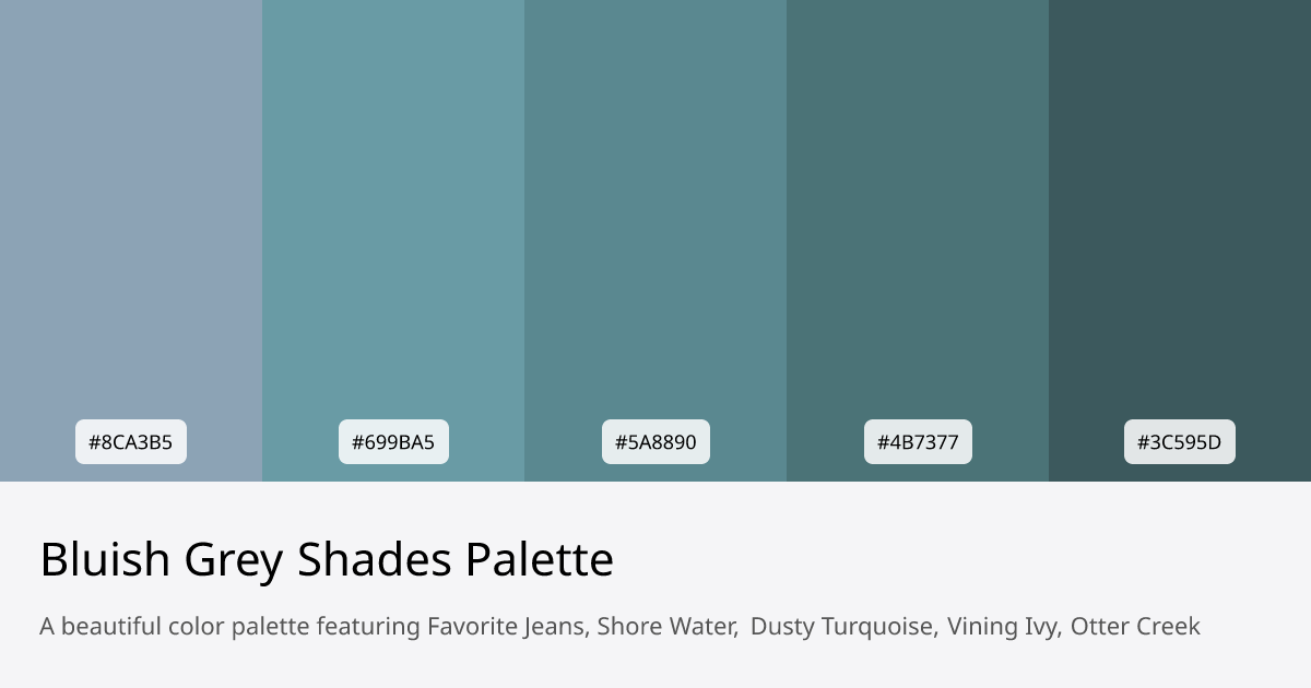 Bluish Grey Shades Color Palette