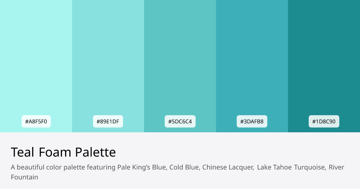 Teal Foam Color Palette