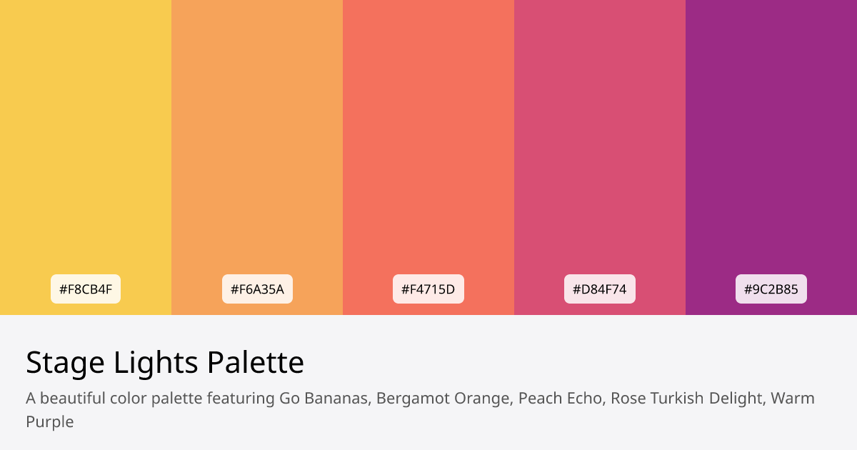 Stage Lights Color Palette