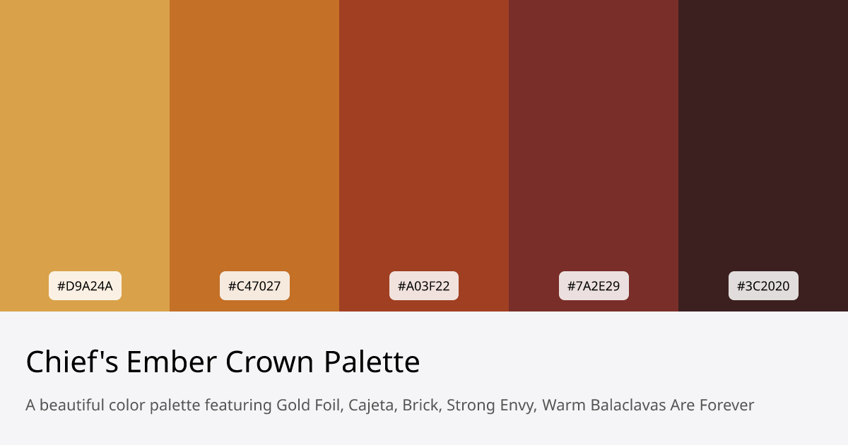 Chief's Ember Crown Color Palette