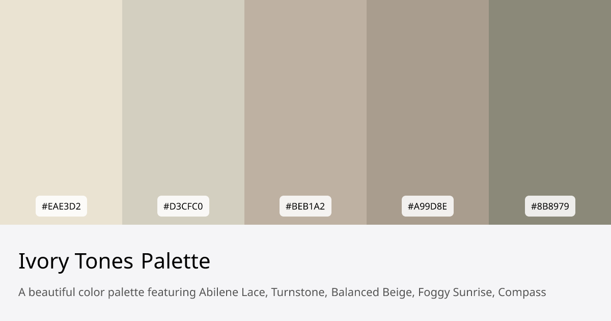 Ivory Tones Color Palette