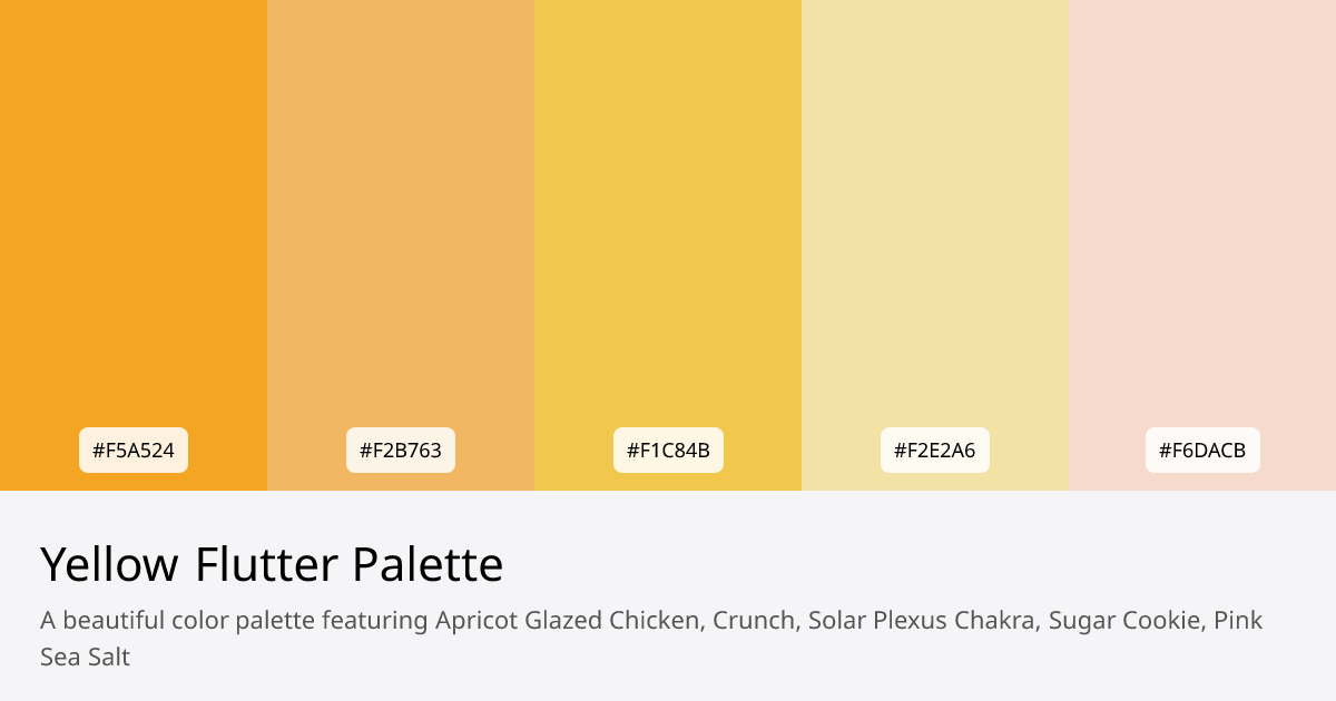 Yellow Flutter Color Palette
