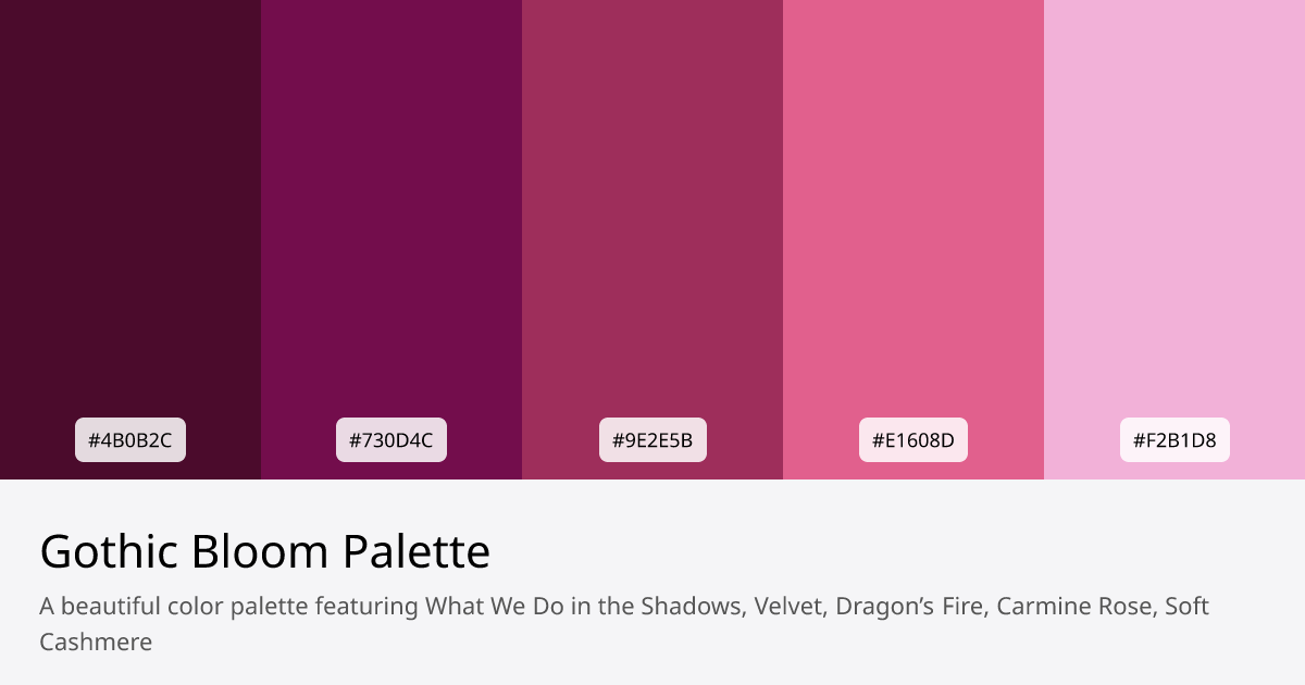 Gothic Bloom Color Palette