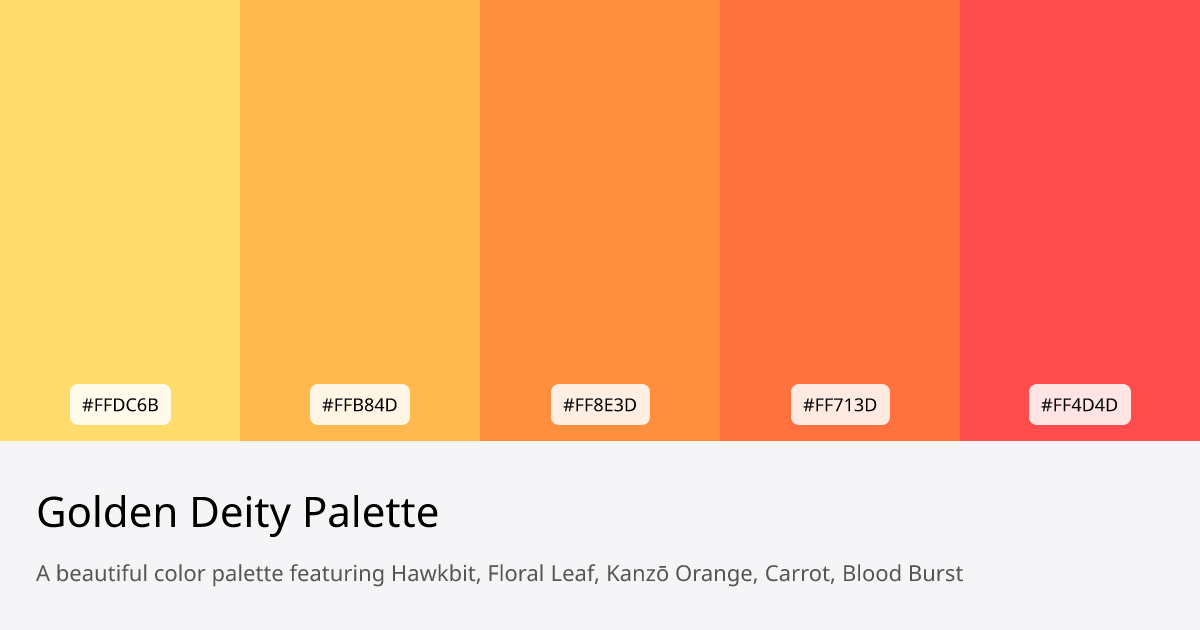 Golden Deity Color Palette