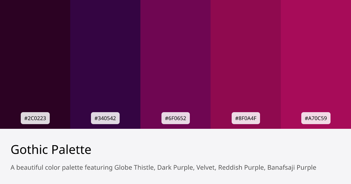 Gothic Color Palette