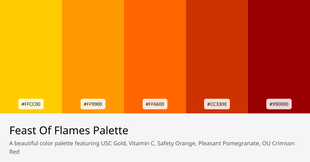Feast Of Flames Color Palette