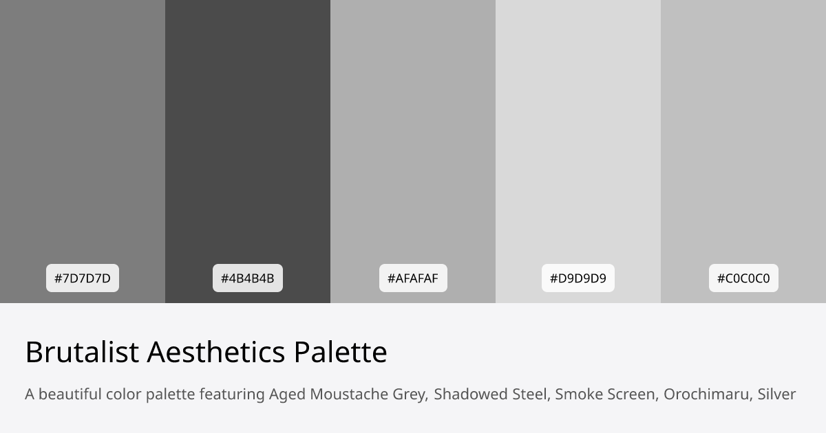 Brutalist Aesthetics Color Palette