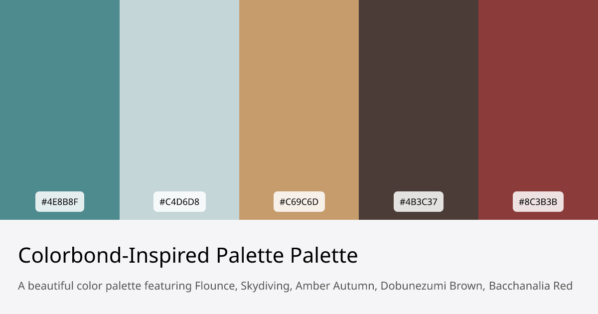 Colorbond-Inspired Palette Color Palette