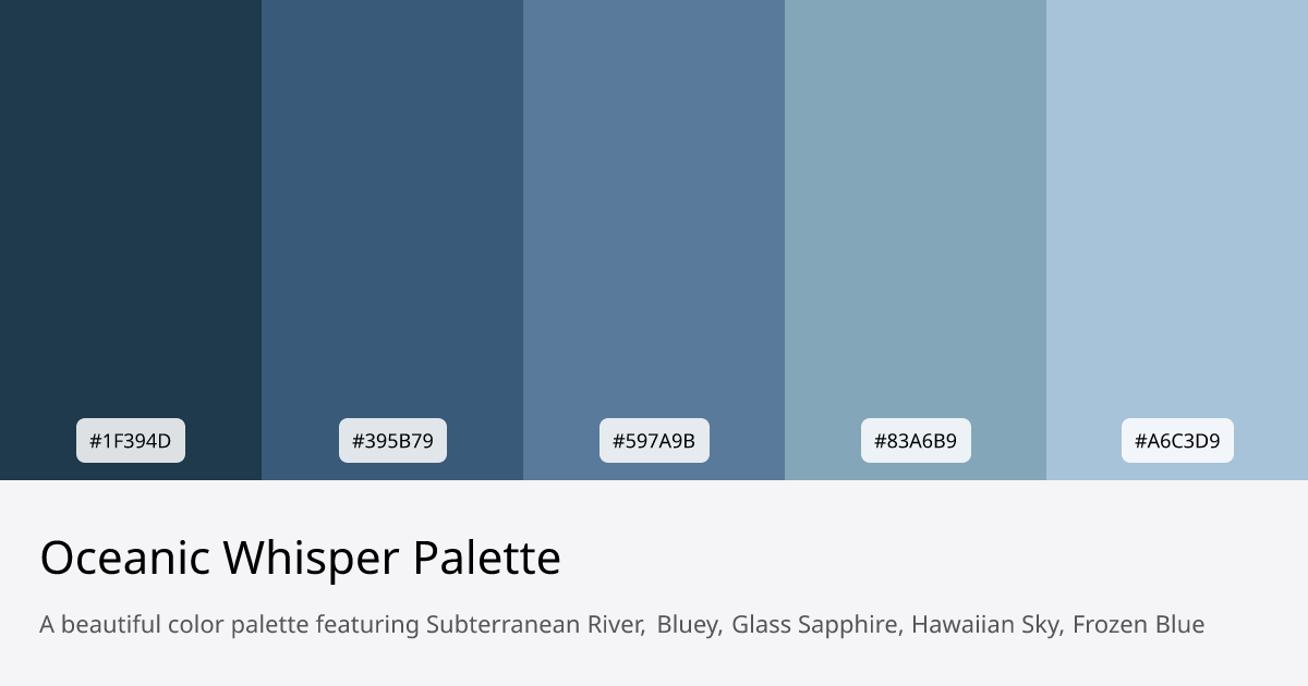 Oceanic Whisper Color Palette