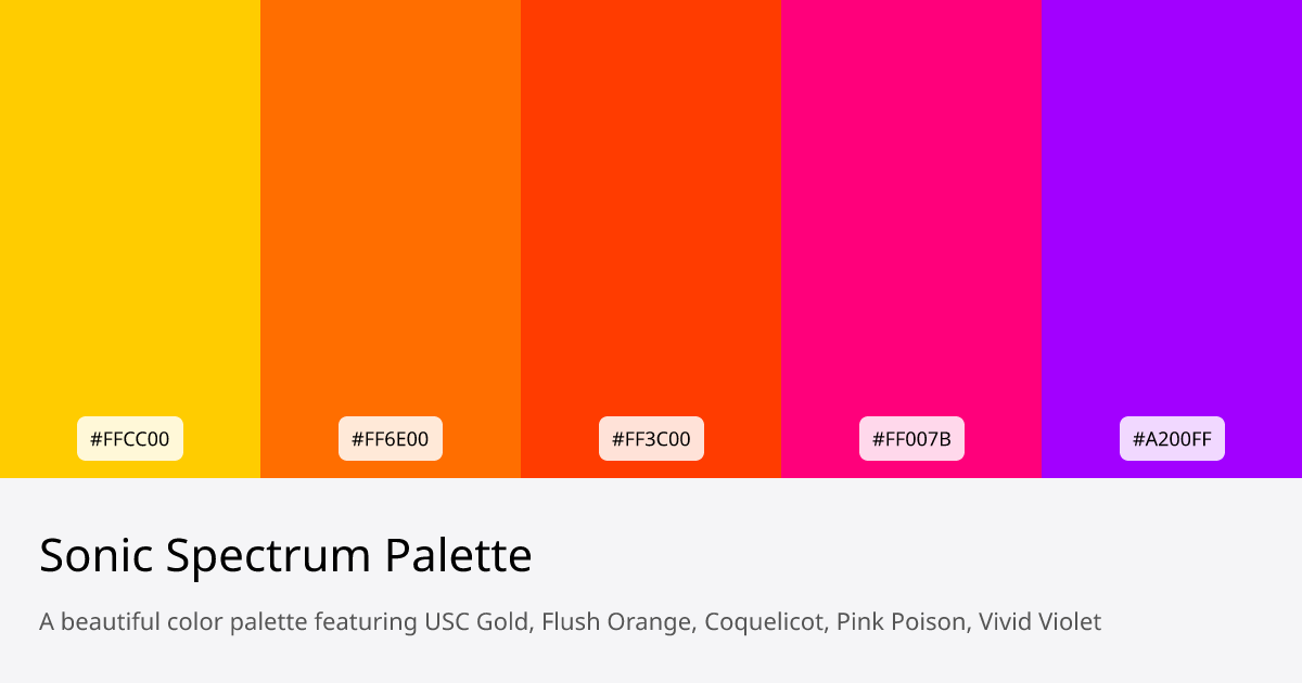 Sonic Spectrum Color Palette