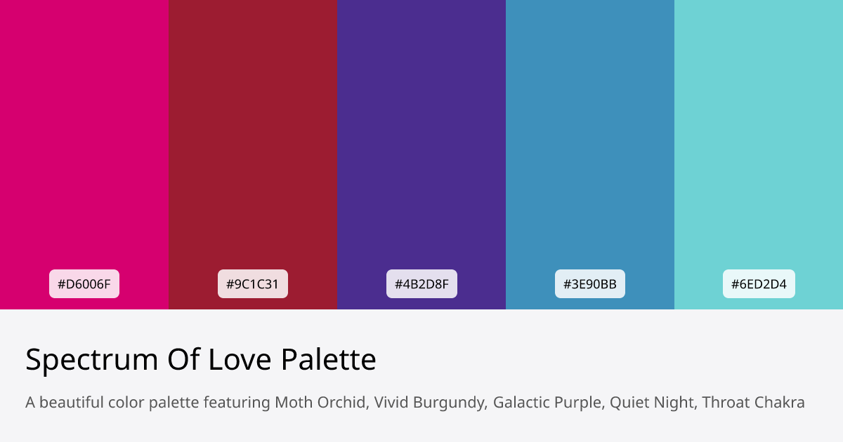 Spectrum Of Love Color Palette