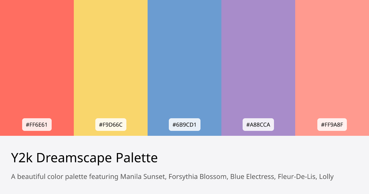 Y2k Dreamscape Color Palette