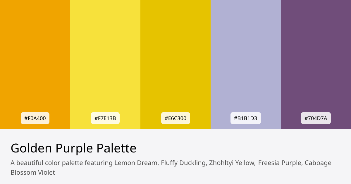 Golden Purple Color Palette