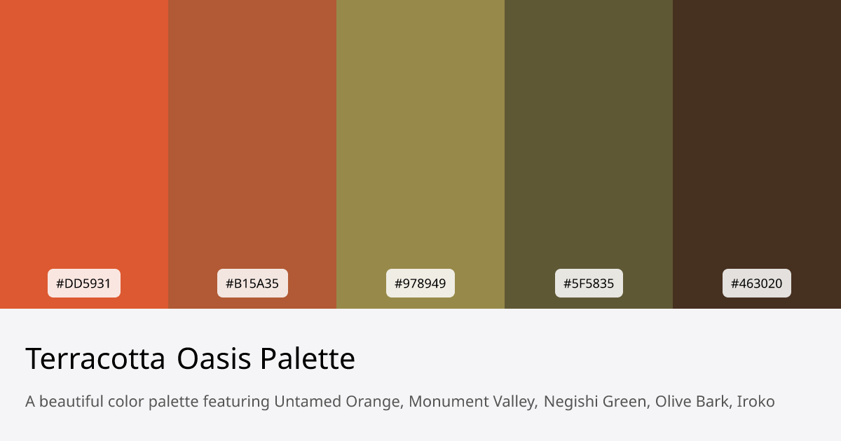 Terracotta Oasis Color Palette