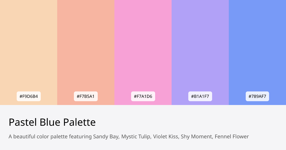 Pastel Blue Color Palette