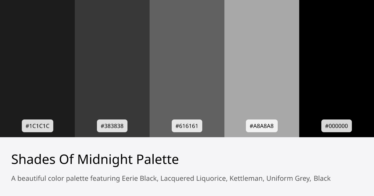 Shades Of Midnight Color Palette