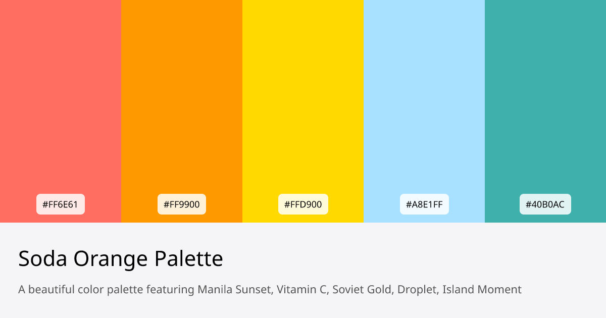 Soda Orange Color Palette