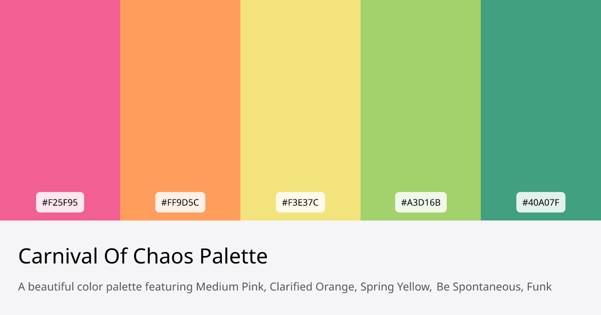 Carnival Of Chaos Color Palette